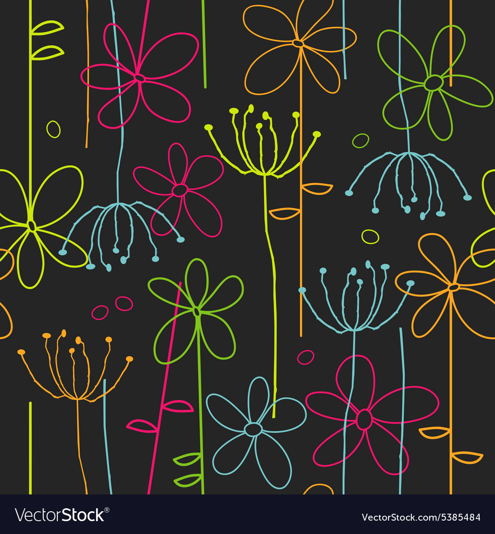 Abstract floral seamless background Royalty Free Vector