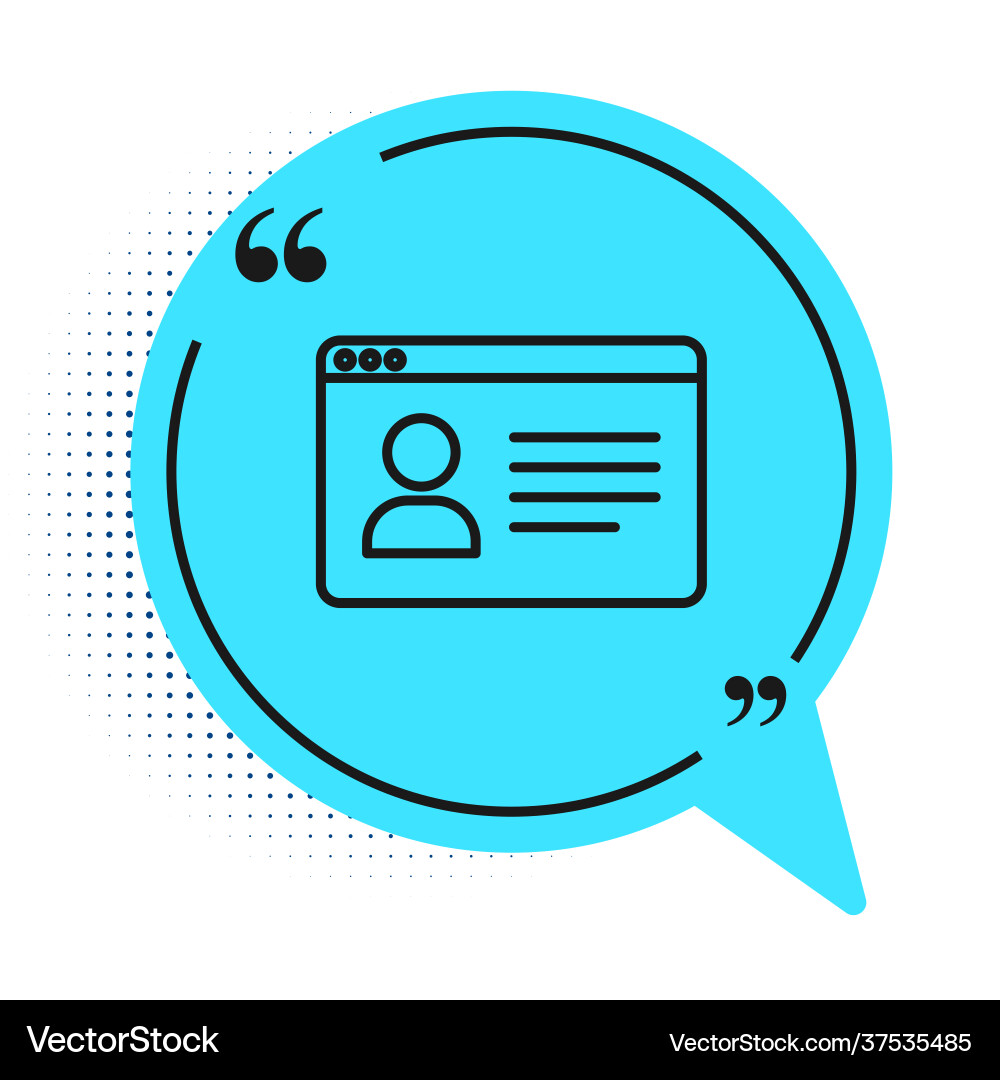 Black line online class icon isolated on white Vector Image