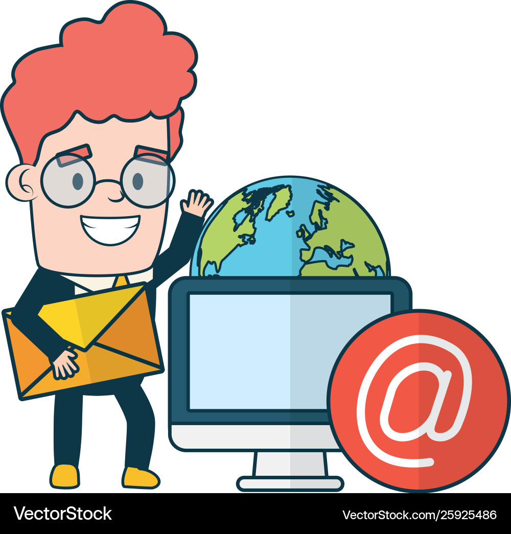 Send email related Royalty Free Vector Image - VectorStock