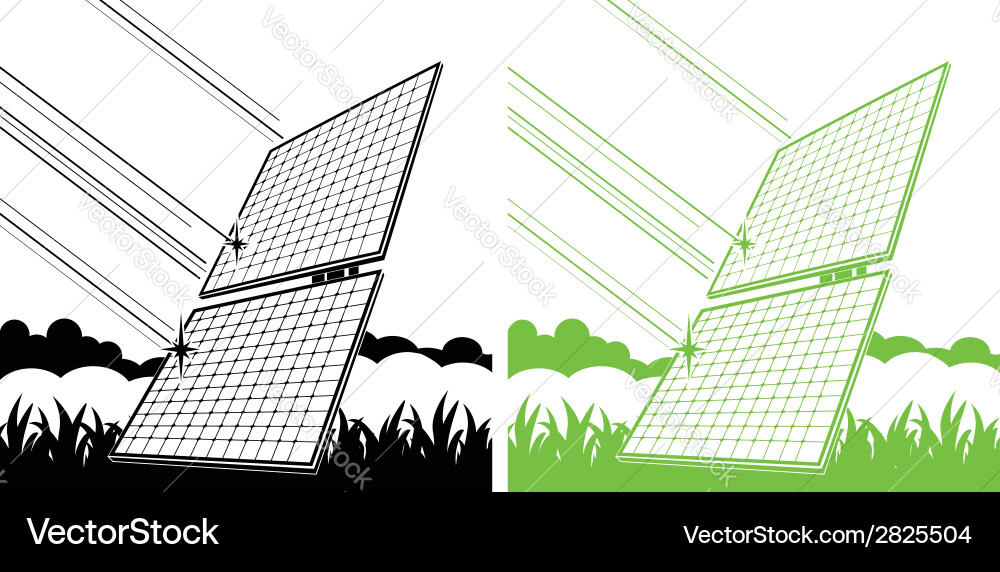 Solar panels Royalty Free Vector Image - VectorStock
