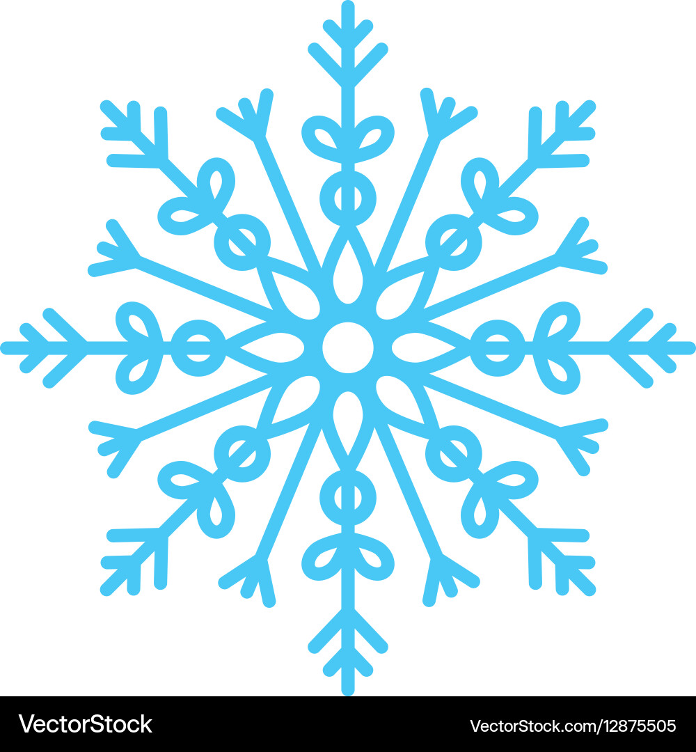 Snowflake winter symbol Royalty Free Vector Image