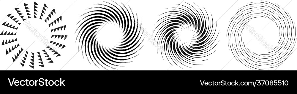 Geometric abstract circle circular element Vector Image