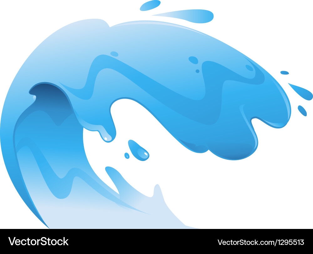 Water Splash wave Royalty Free Vector Image - VectorStock