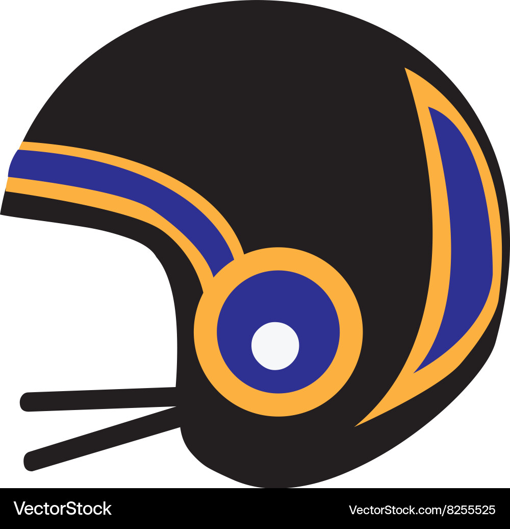 Football helmet Royalty Free Vector Image - VectorStock