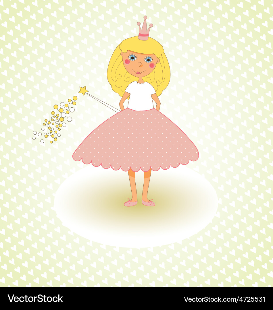 Little Princess Congratulations Card Royalty Free Vector