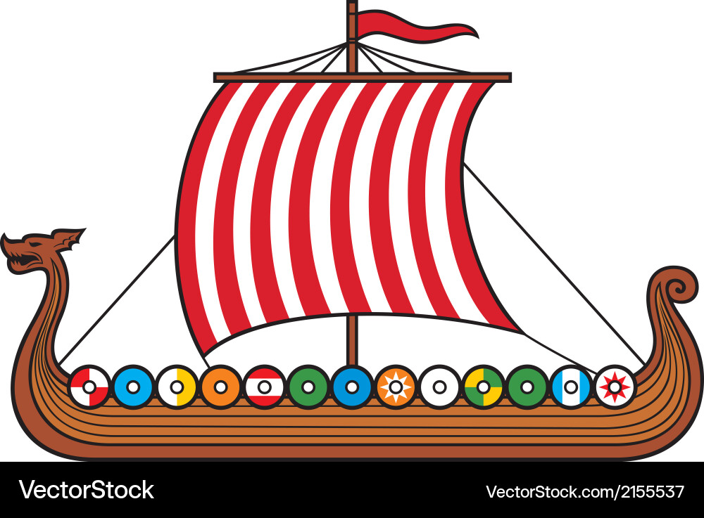 Viking ship Royalty Free Vector Image - VectorStock