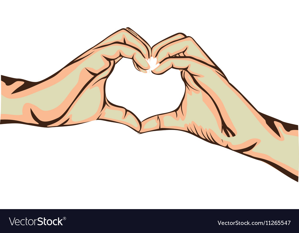 Hands making heart gesture image Royalty Free Vector Image Hands making heart gesture image Royalty Free Vector Image