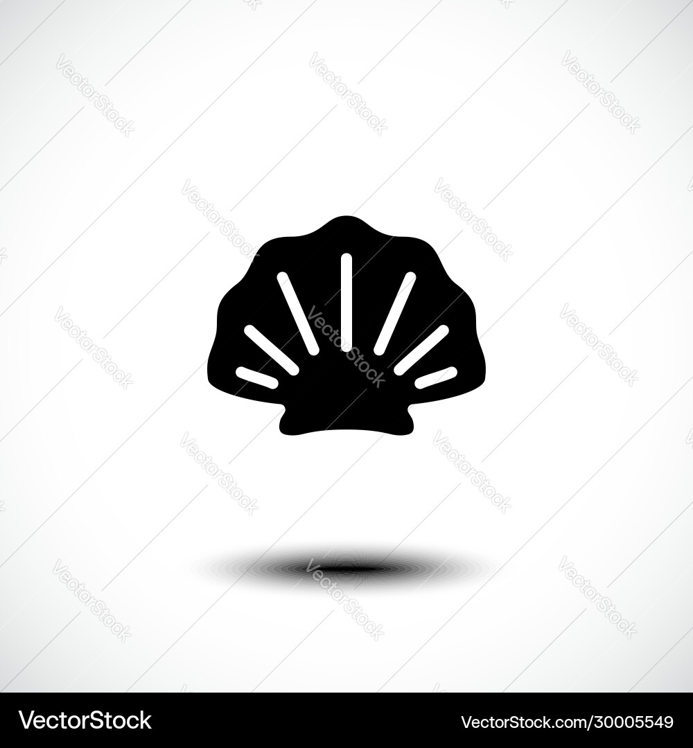 Shellfish or seafood icon Royalty Free Vector Image