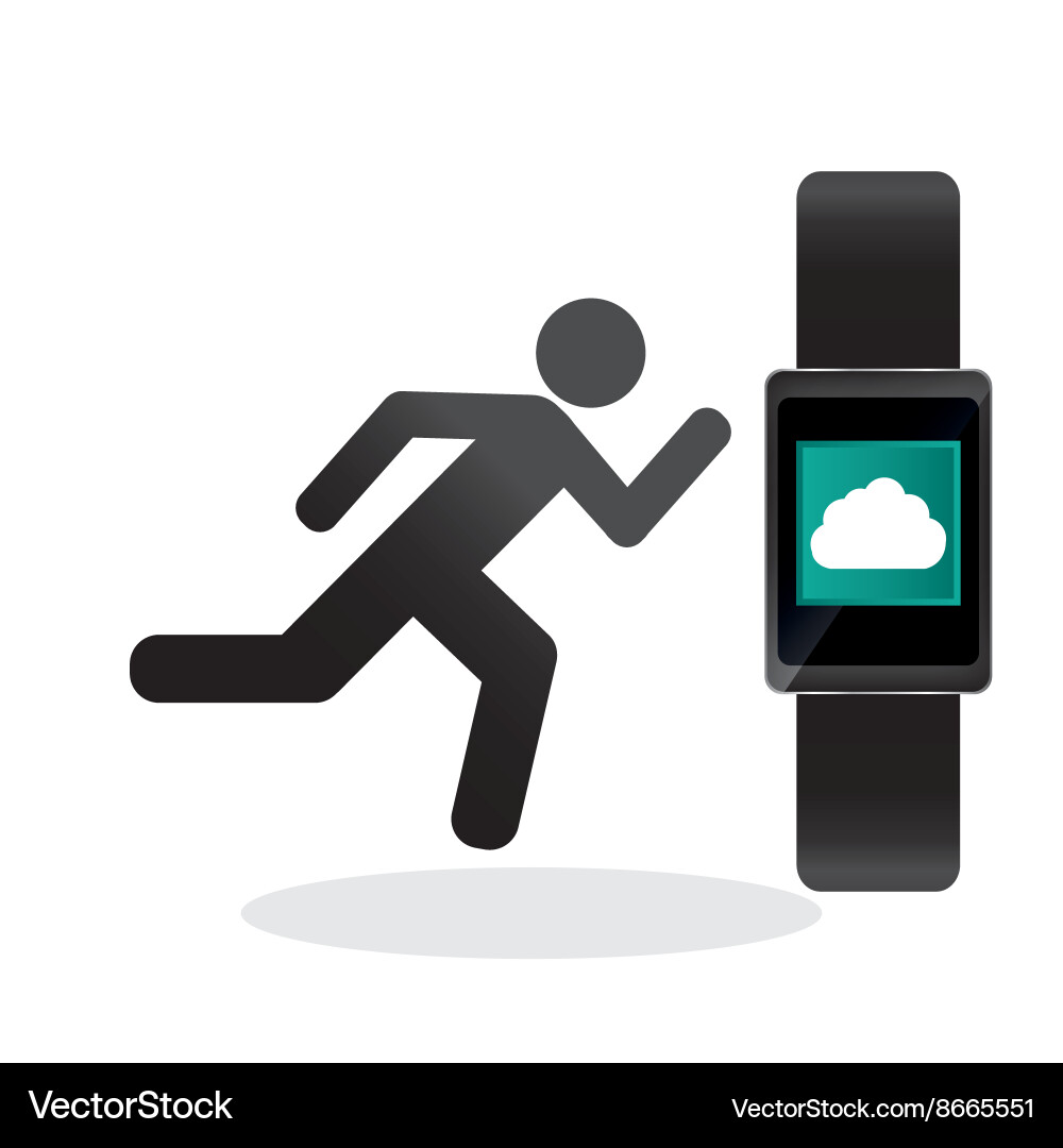 Wearable technology design social media icon Vector Image