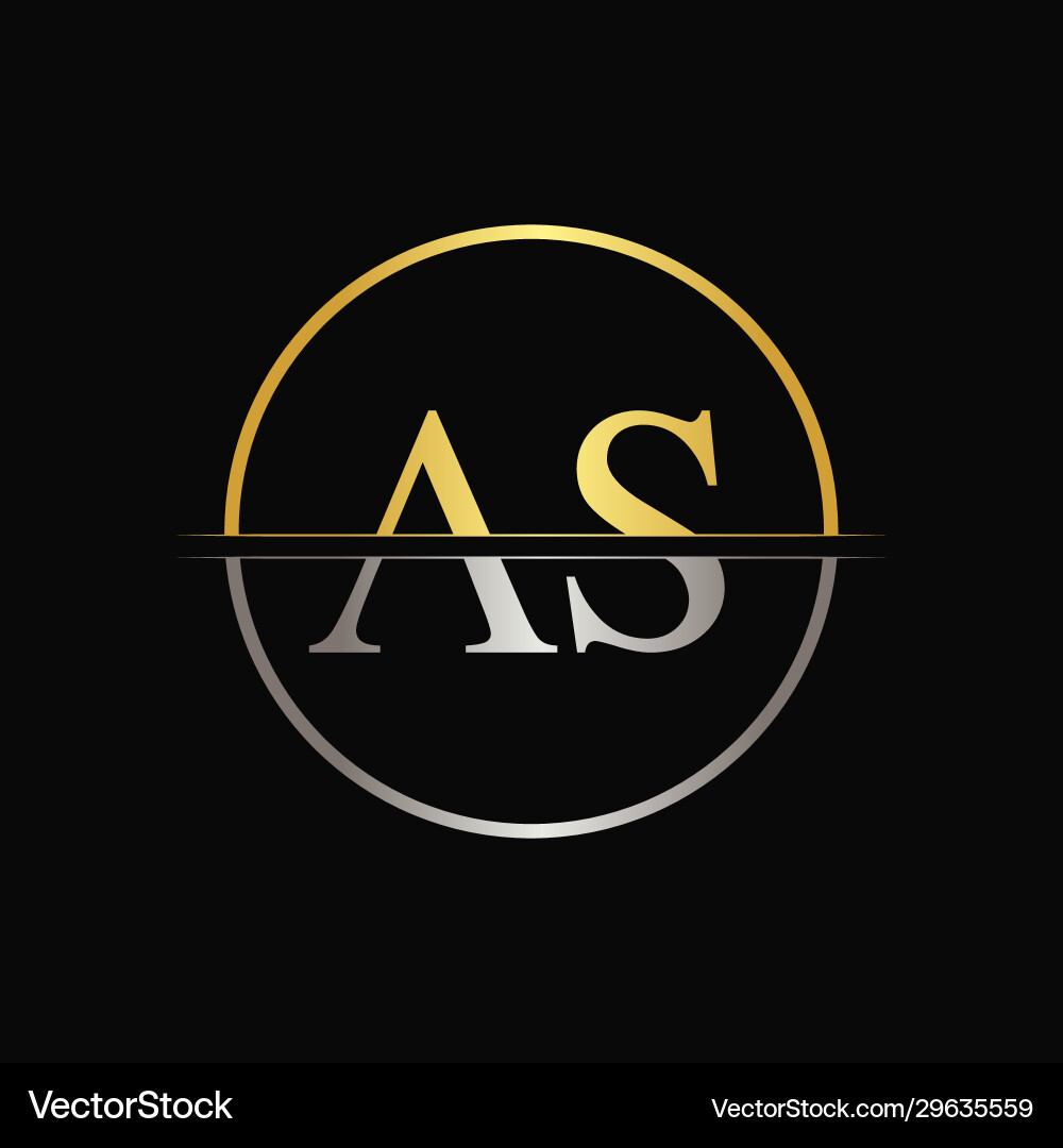 Initial circle as letter with modern typography Vector Image