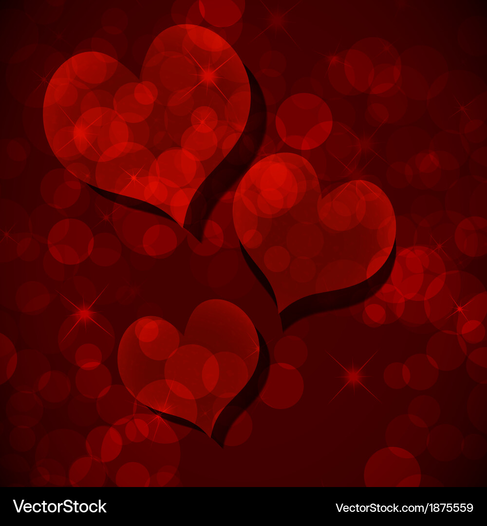 Valentines day background with hearts Royalty Free Vector