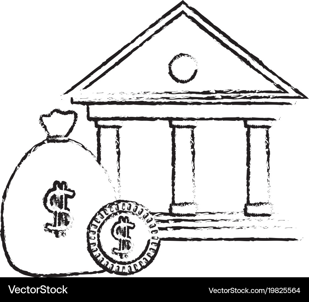 Isolated bank design Royalty Free Vector Image