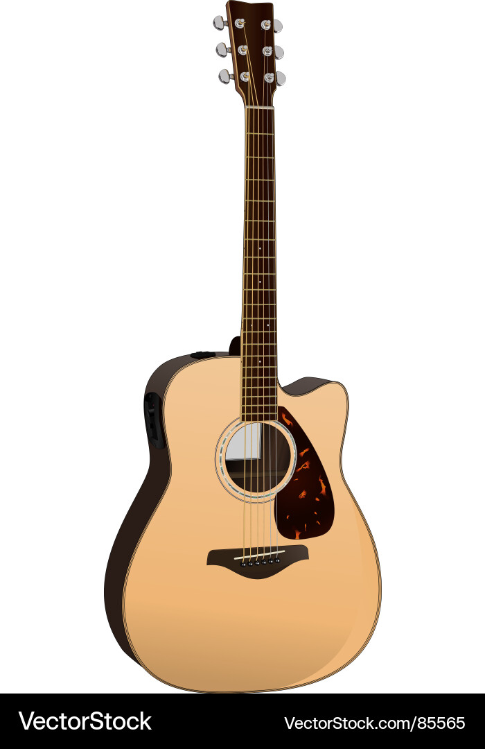 Acoustic guitar Royalty Free Vector Image - VectorStock