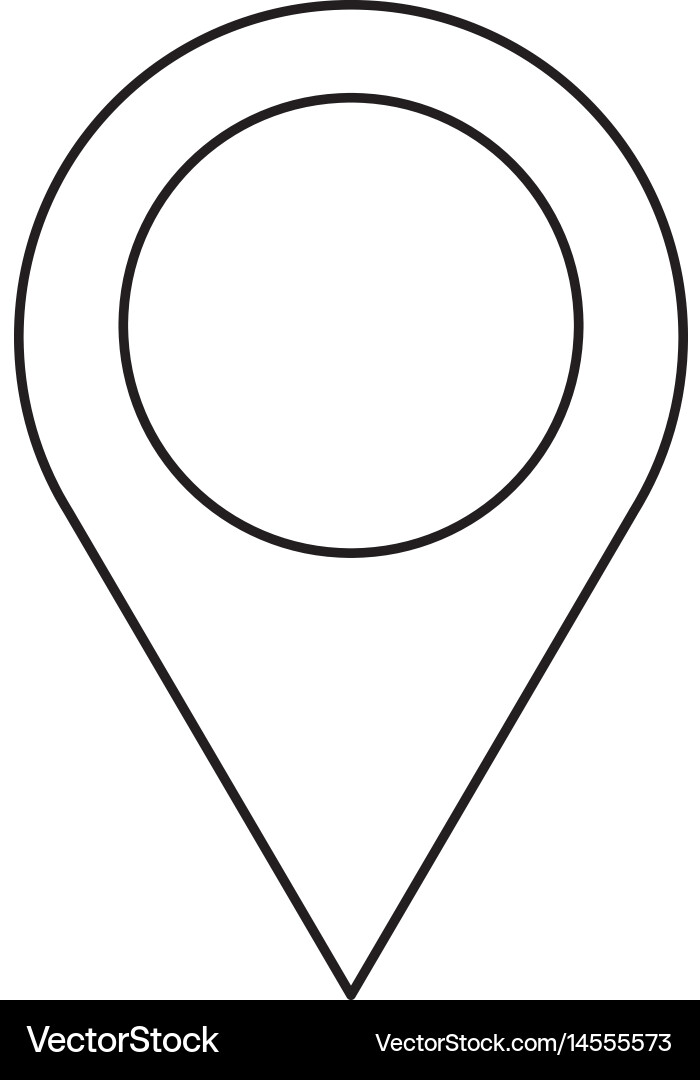 Pin map location gps image outline Royalty Free Vector Image - VectorStock