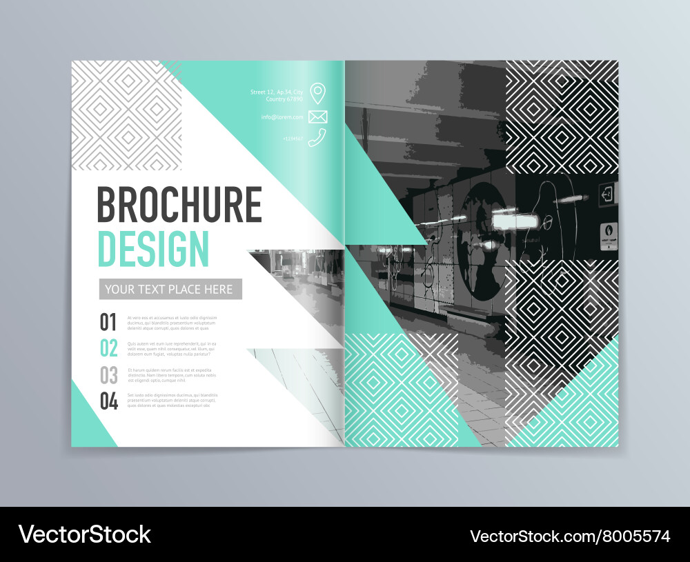 Abstract brochure design template in a4 size Vector Image