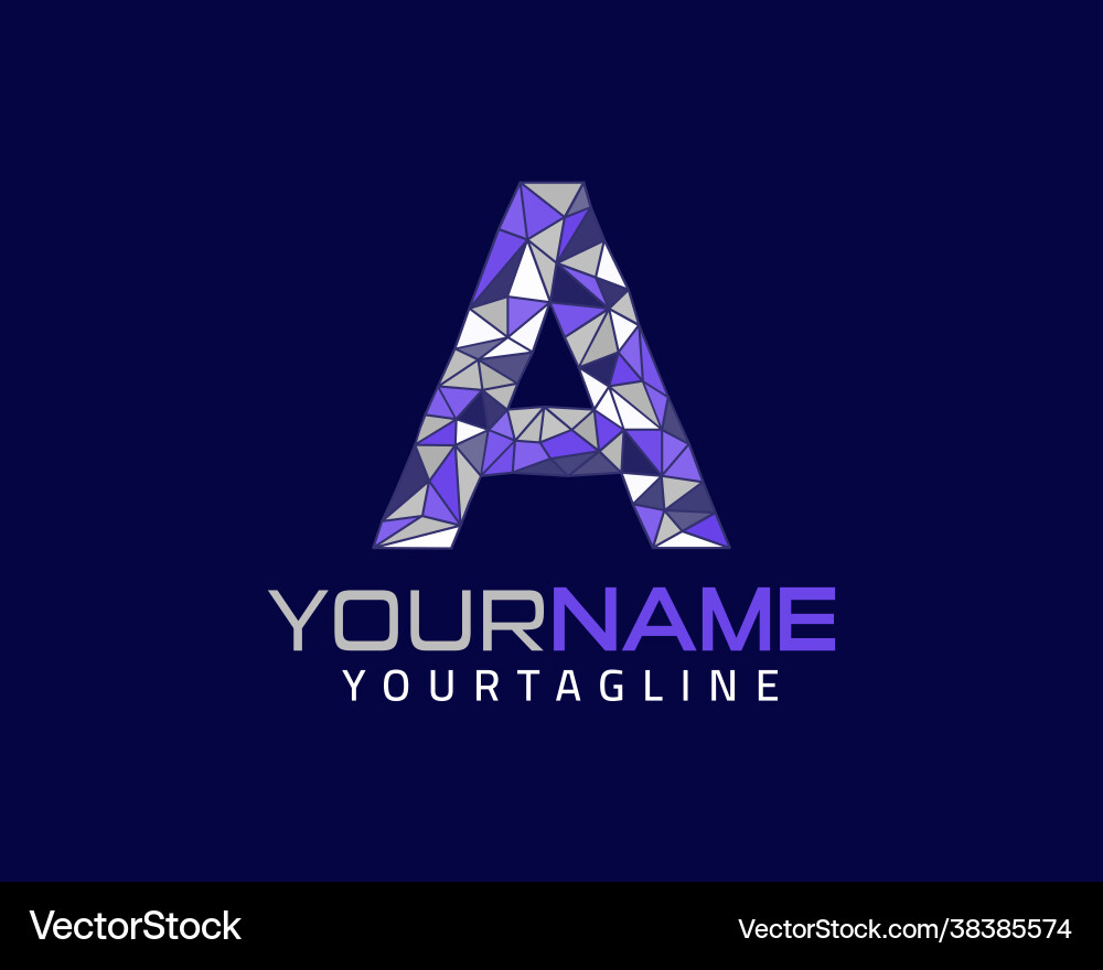 Initial letter a abstract logo design Royalty Free Vector
