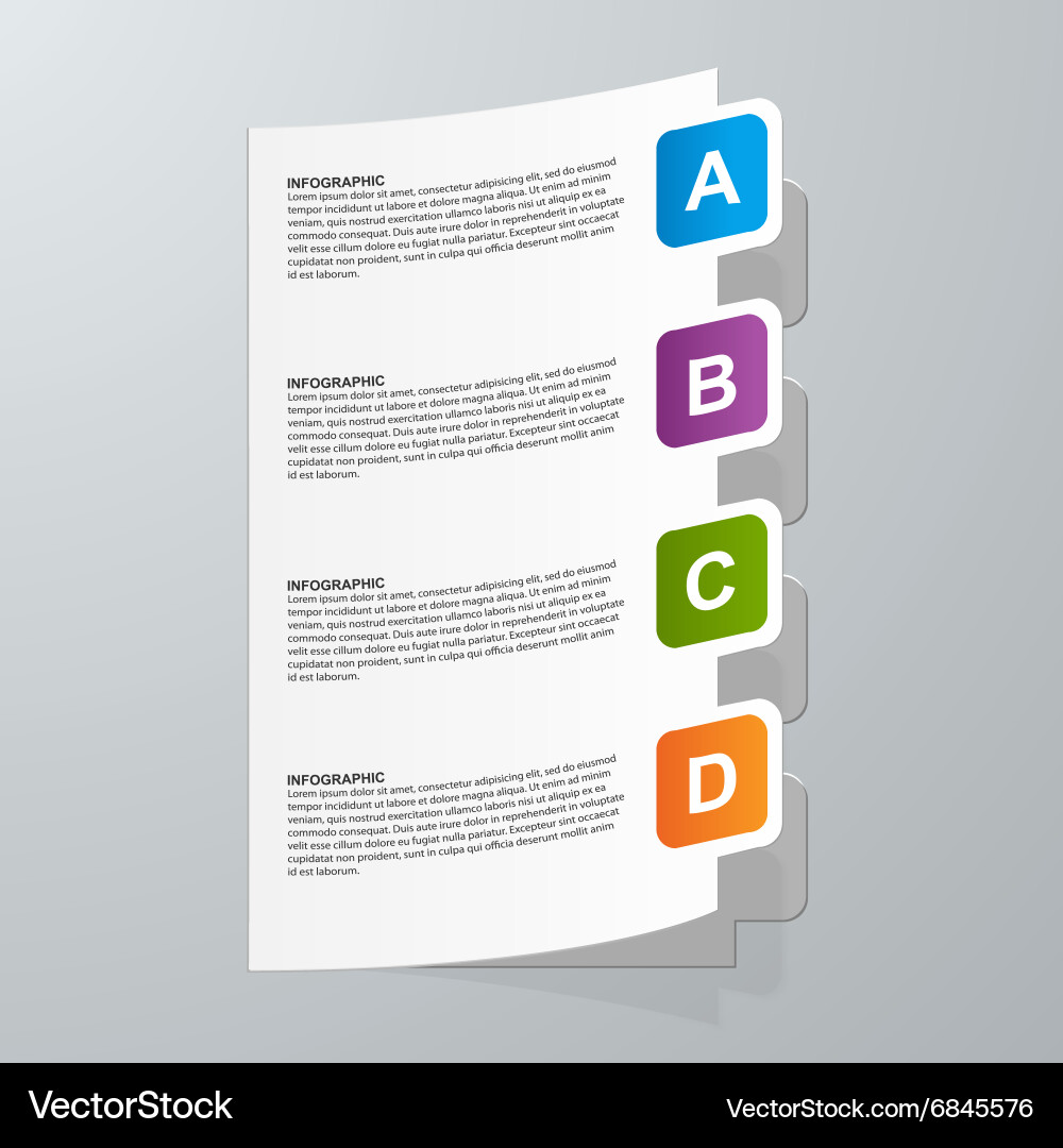 Paper infographic design template Royalty Free Vector Image