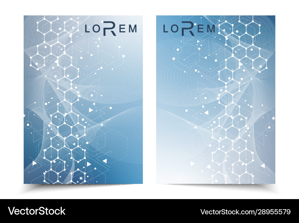 Scientific brochure design template flyer Vector Image
