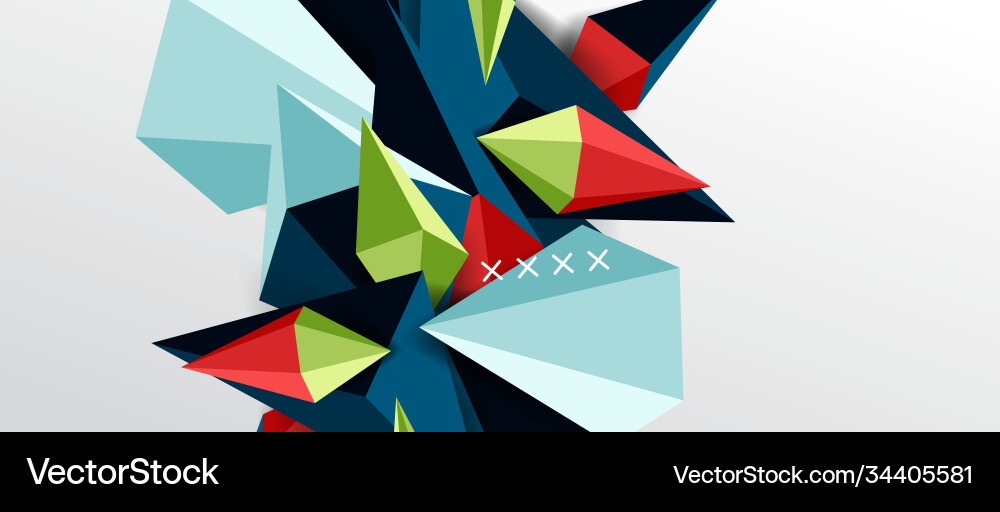 3d low poly abstract shape background Royalty Free Vector