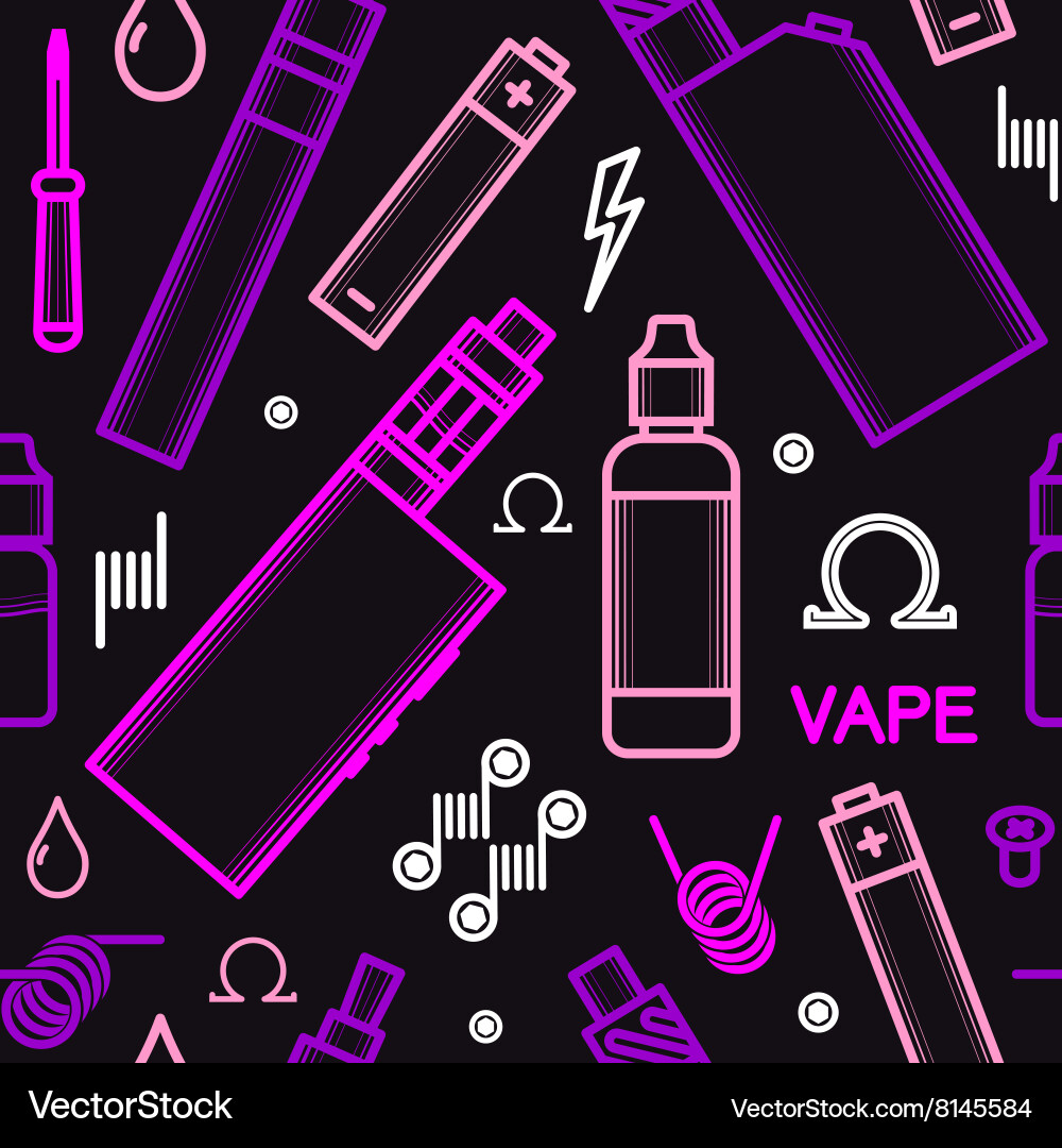 Endless vape background Royalty Free Vector Image