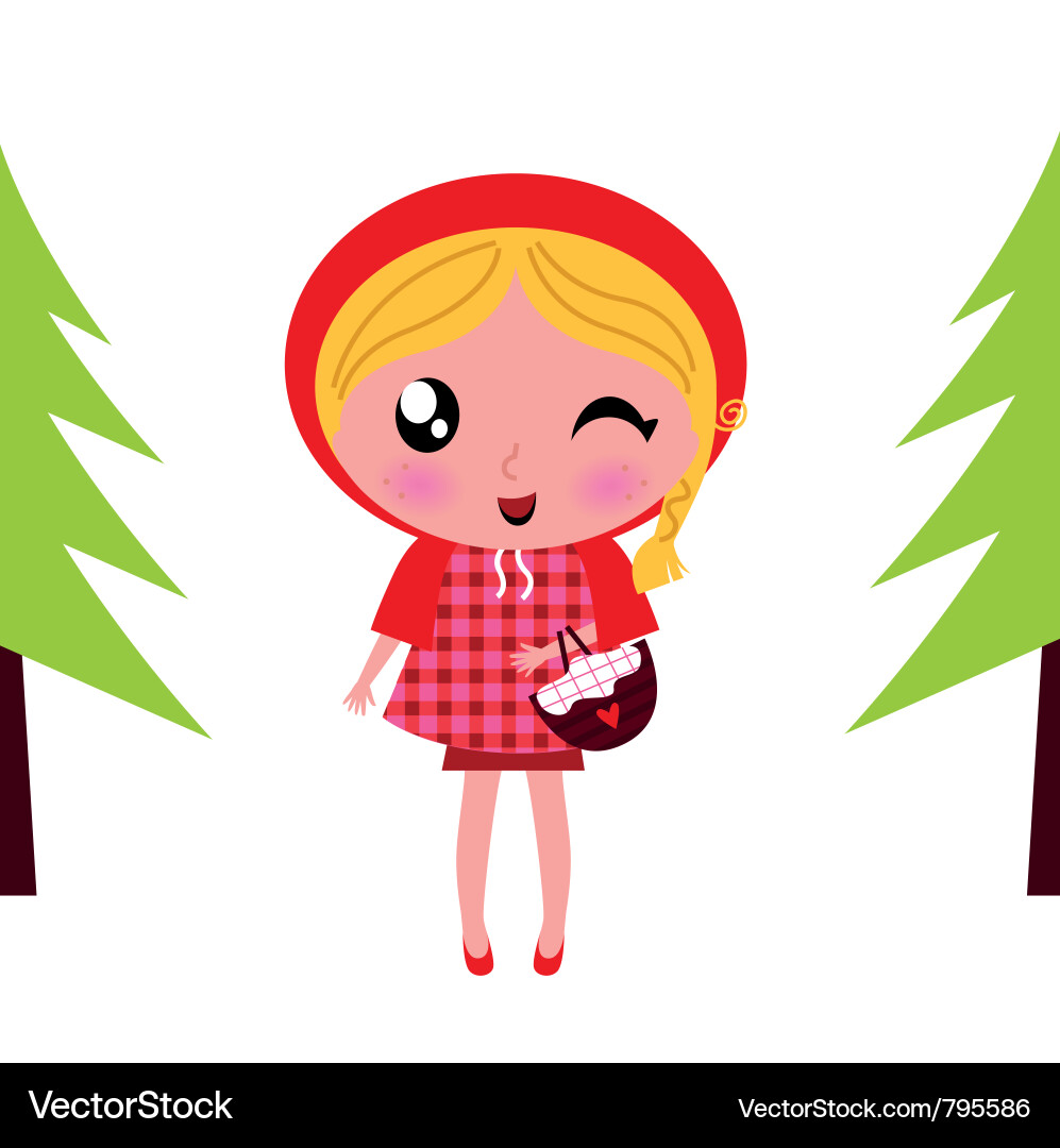 Little red riding hood Royalty Free Vector Image