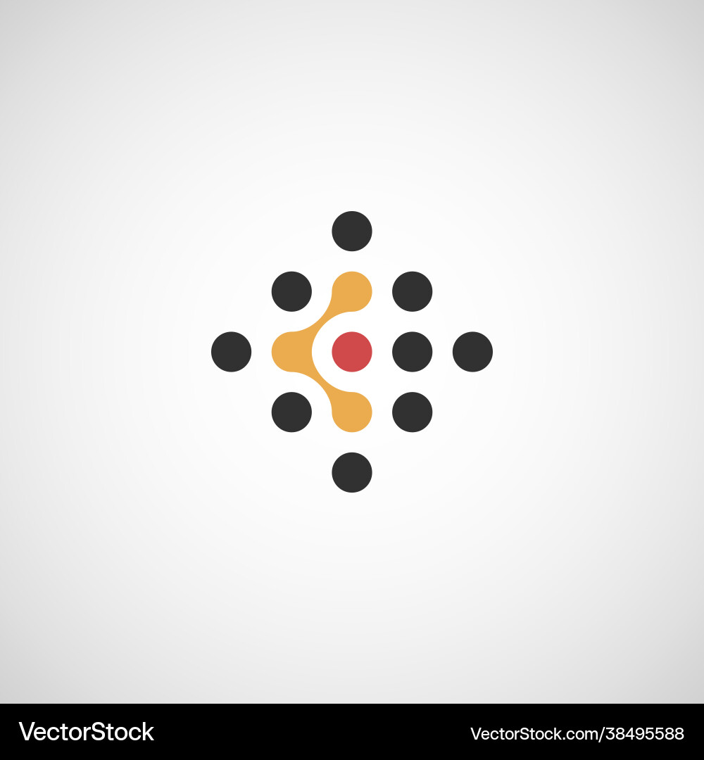 Abstract icon with circle connect icon for web Vector Image