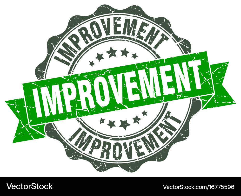 Improvement stamp sign seal Royalty Free Vector Image