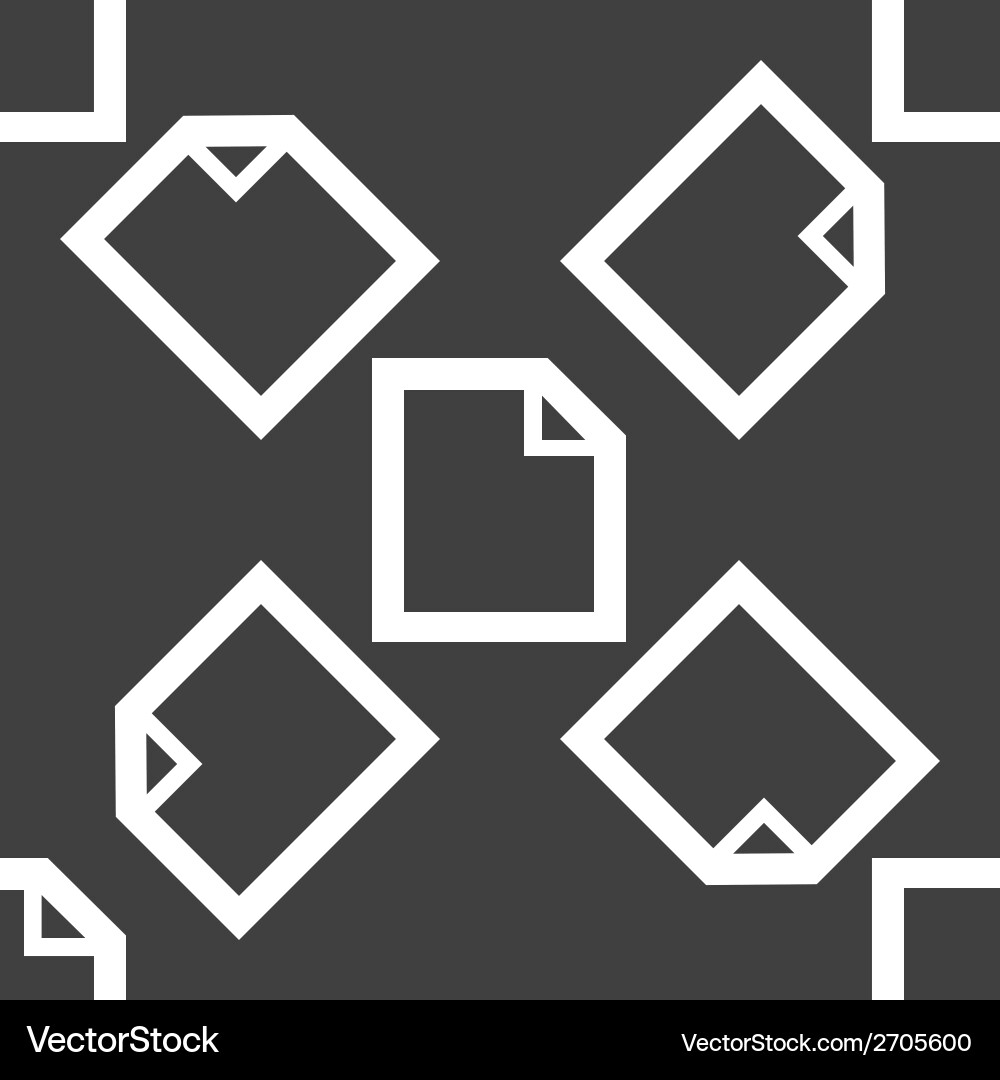 Blank paper web icon flat design seamless pattern Vector Image