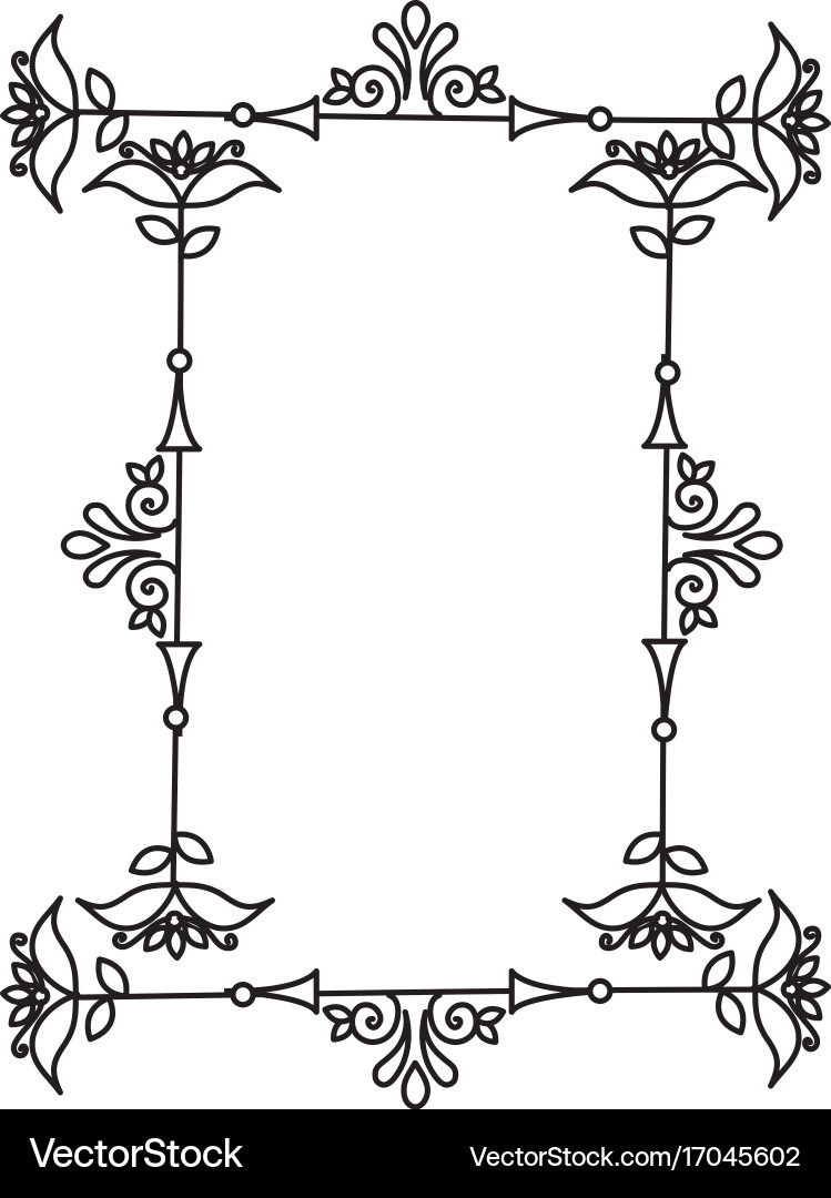 Elegant victorian style frame Royalty Free Vector Image