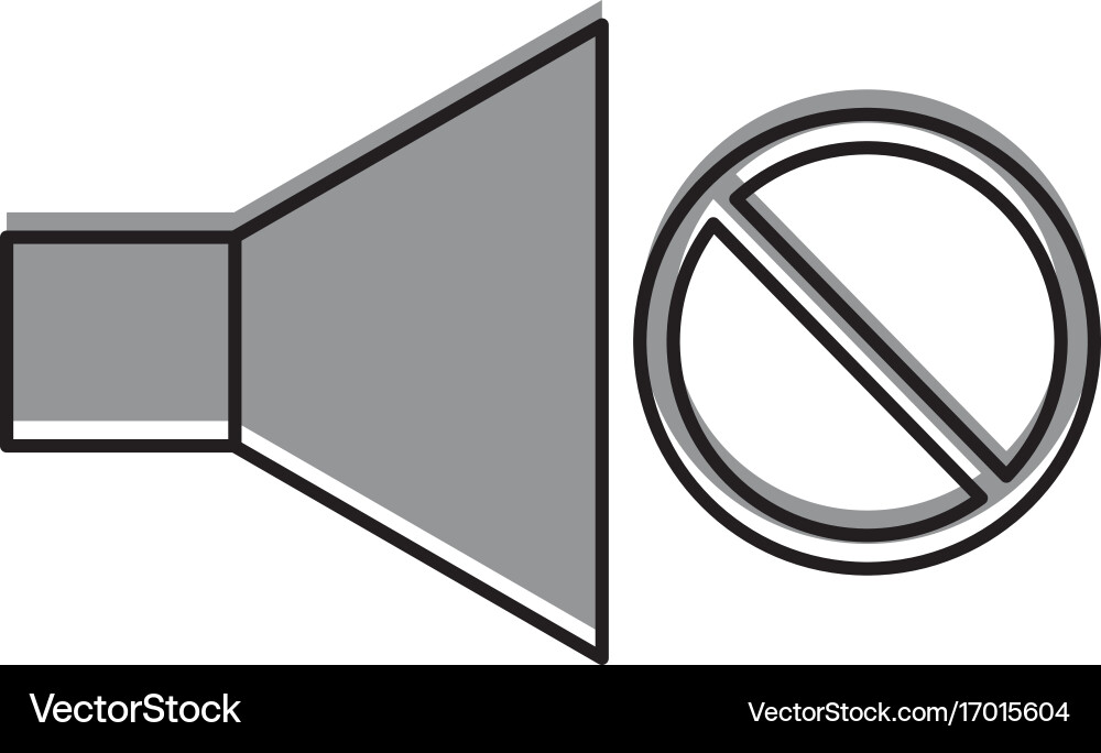 Speaker sound off isolated icon Royalty Free Vector Image