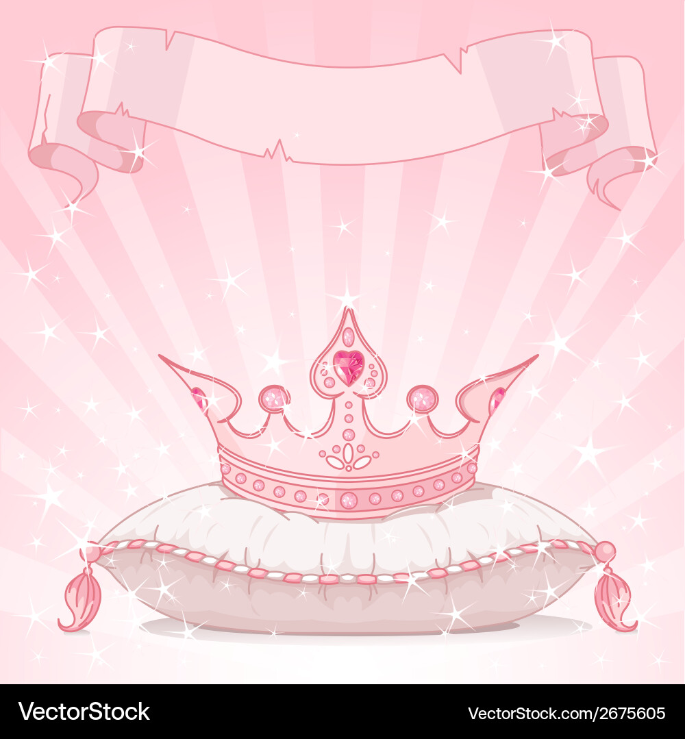 Princess crown background Royalty Free Vector Image