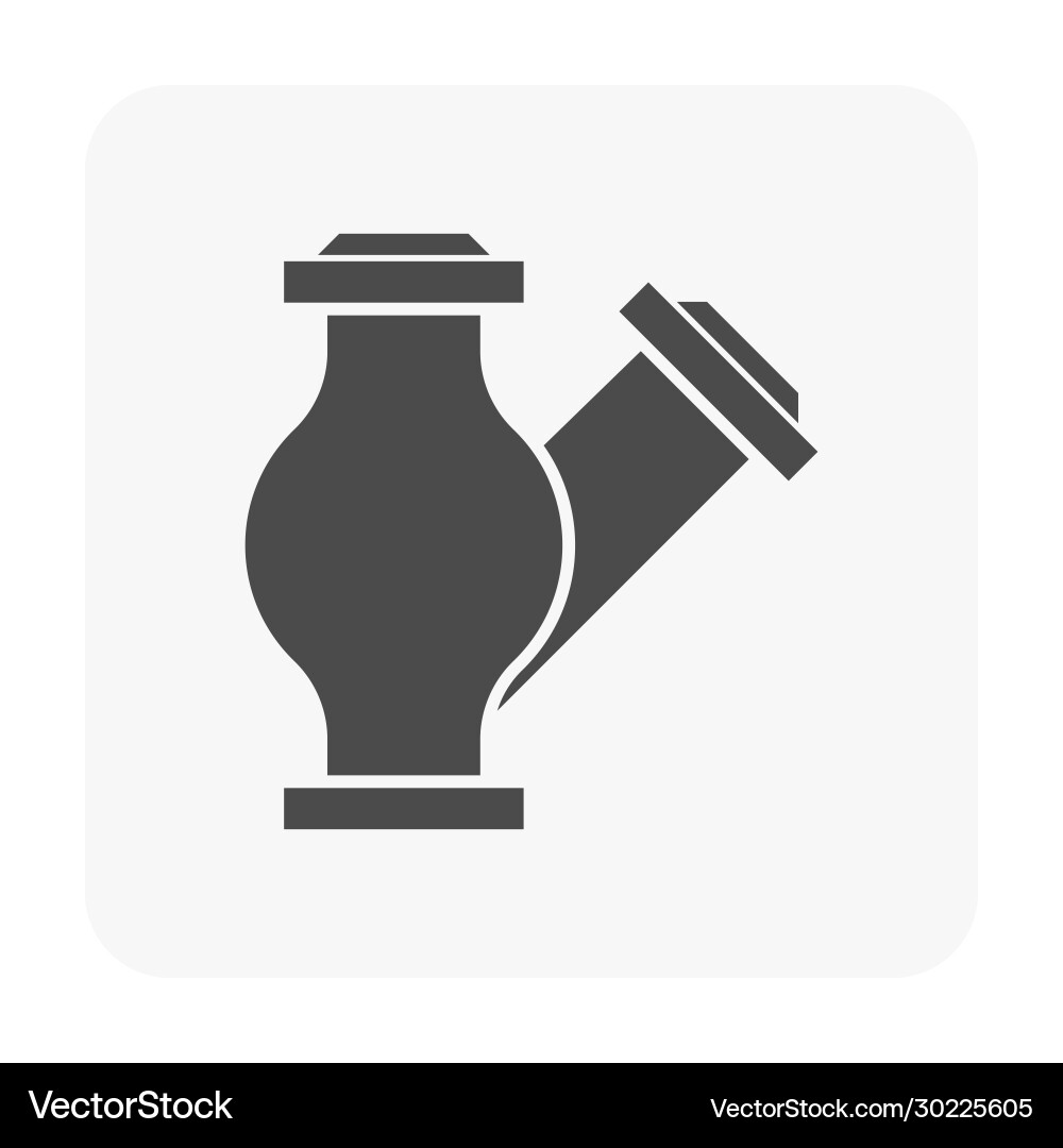 Steel pipe connector icon Royalty Free Vector Image