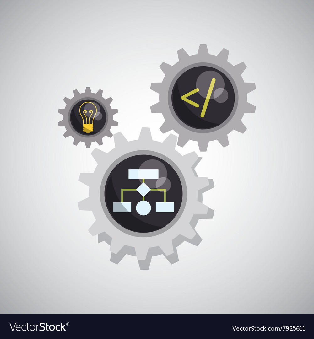 Development and software design Royalty Free Vector Image