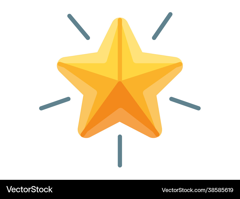 Star badge single isolated icon with flat style Vector Image