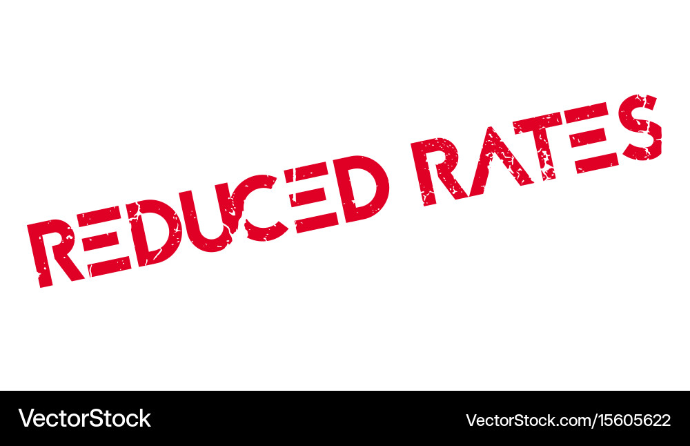 Reduced rates rubber stamp Royalty Free Vector Image