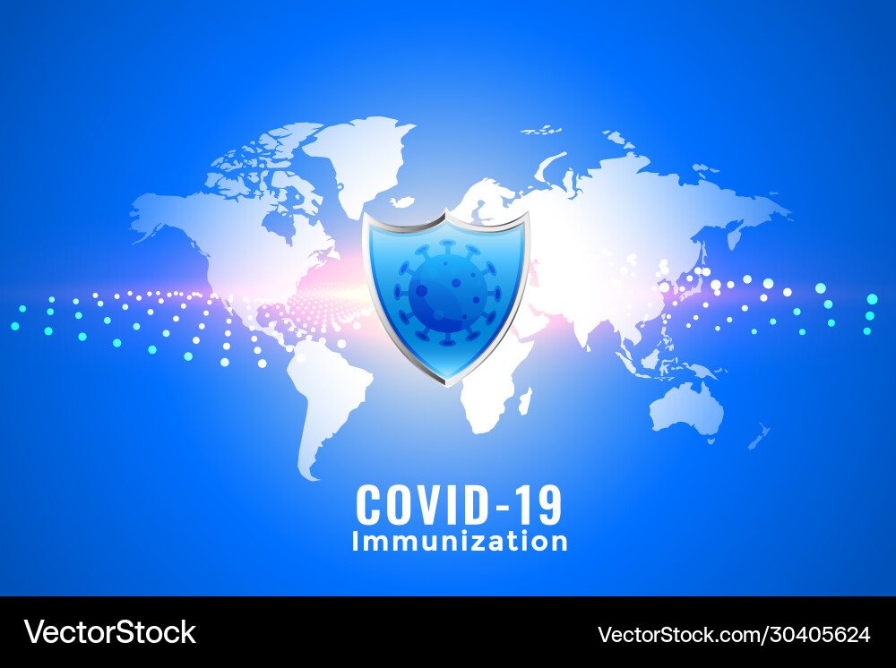 Covid19-19 coronavirus immunization shield Vector Image