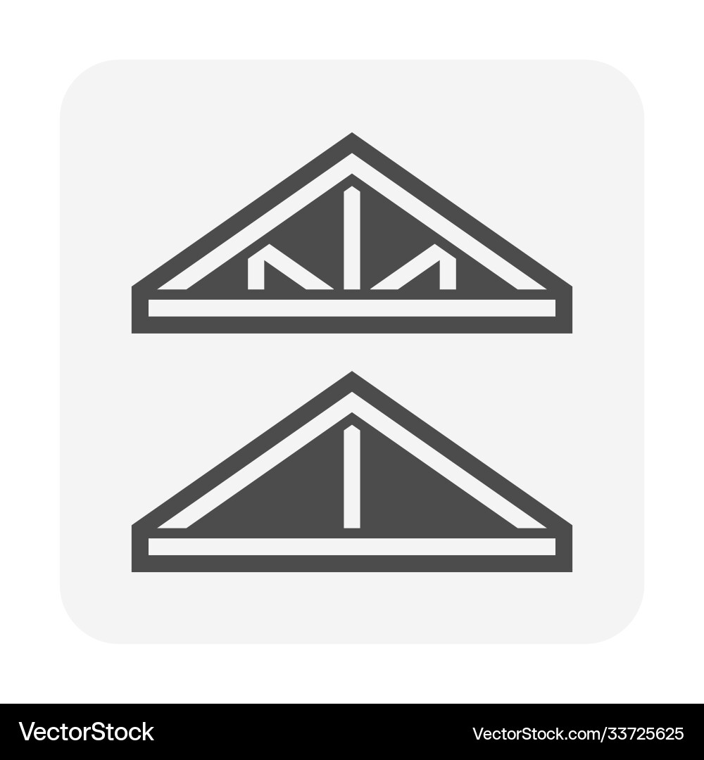 Roof truss structure or frame work for house Vector Image