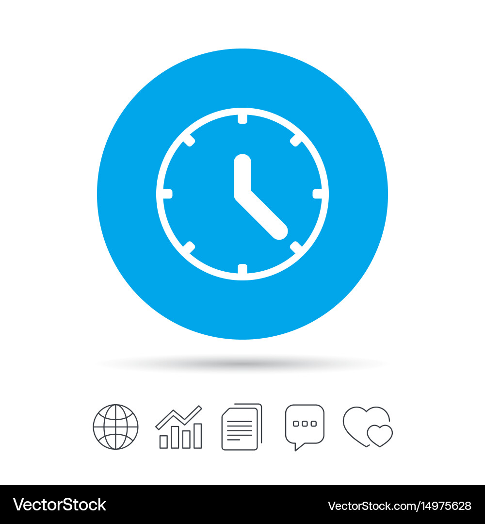 Clock sign icon mechanical symbol Royalty Free Vector Image