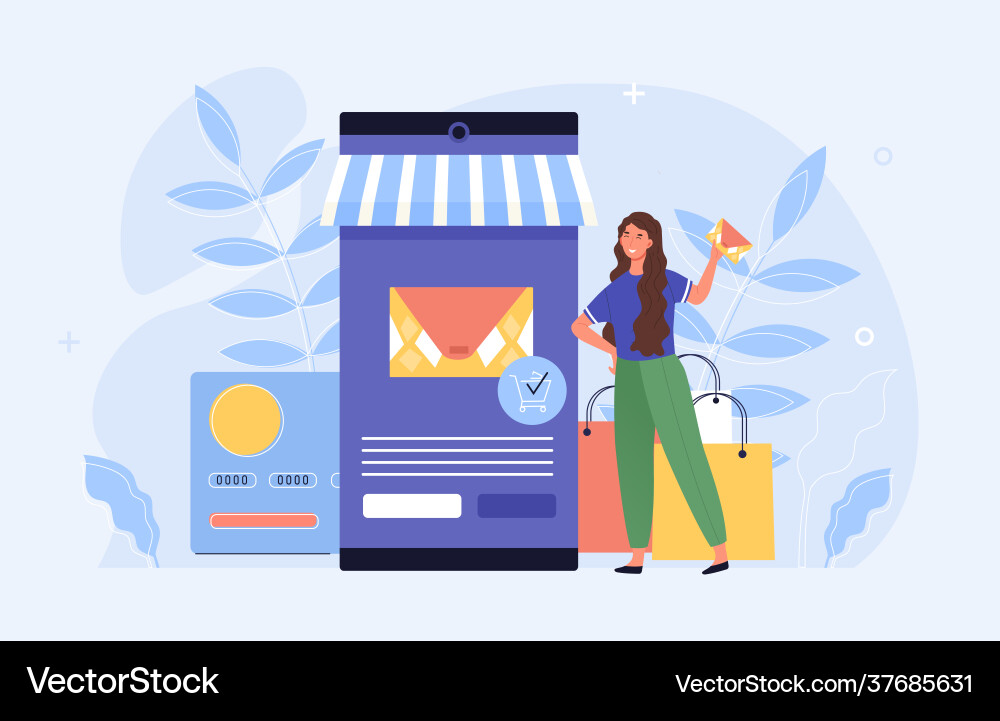 Online shopping abstract concept Royalty Free Vector Image