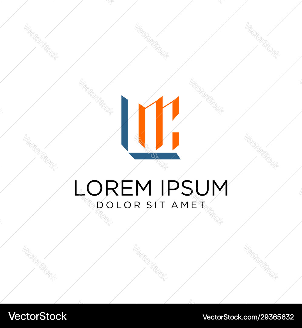 Letter l m logo icon design Royalty Free Vector Image