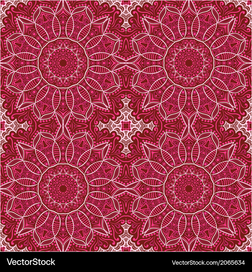 Ornamental round lace pattern circle background Vector Image
