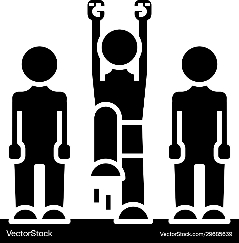 Active person black icon concept Royalty Free Vector Image