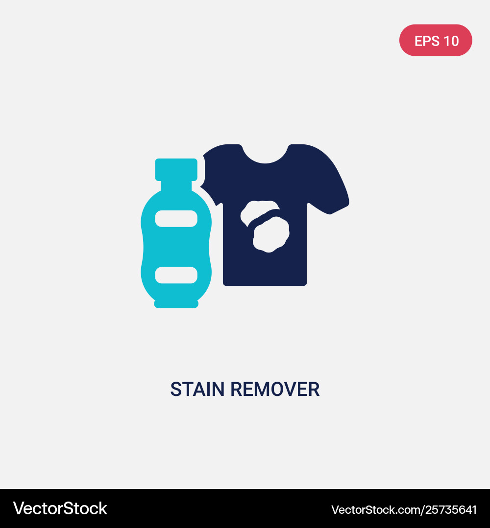 Two color stain remover icon from cleaning Vector Image
