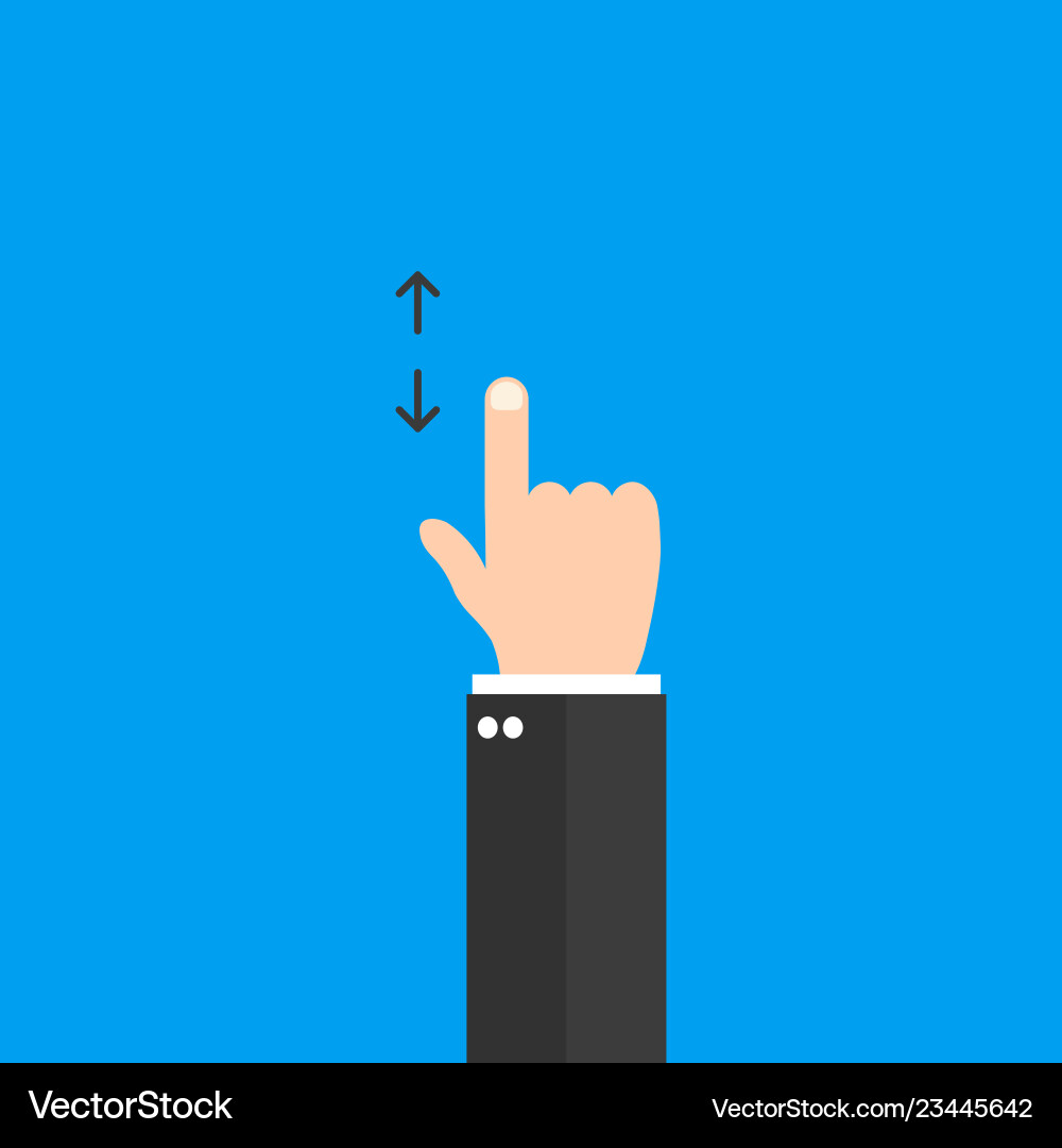 Swipe up hand icon Royalty Free Vector Image - VectorStock