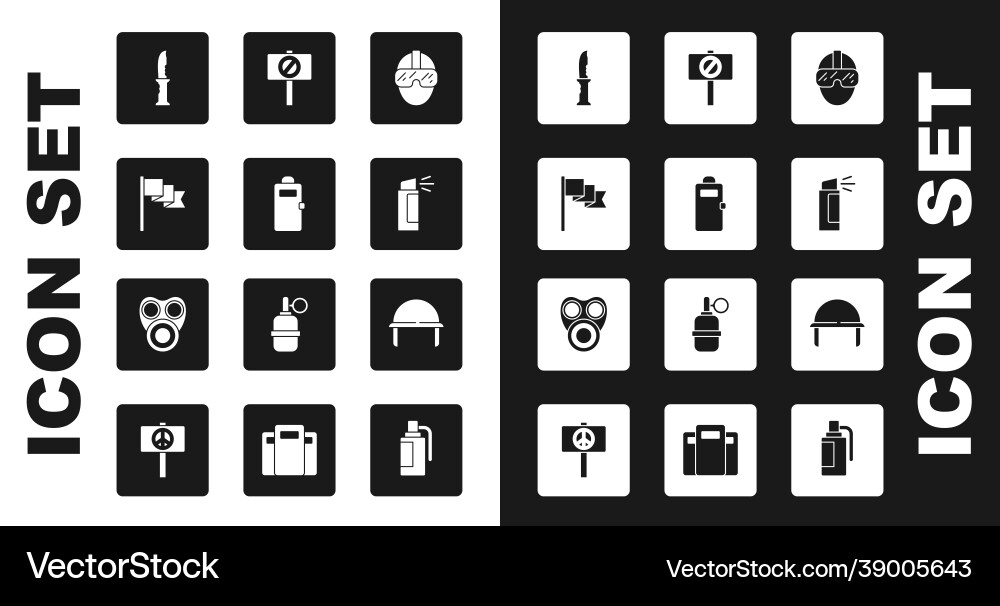 Set special forces soldier police assault shield Vector Image