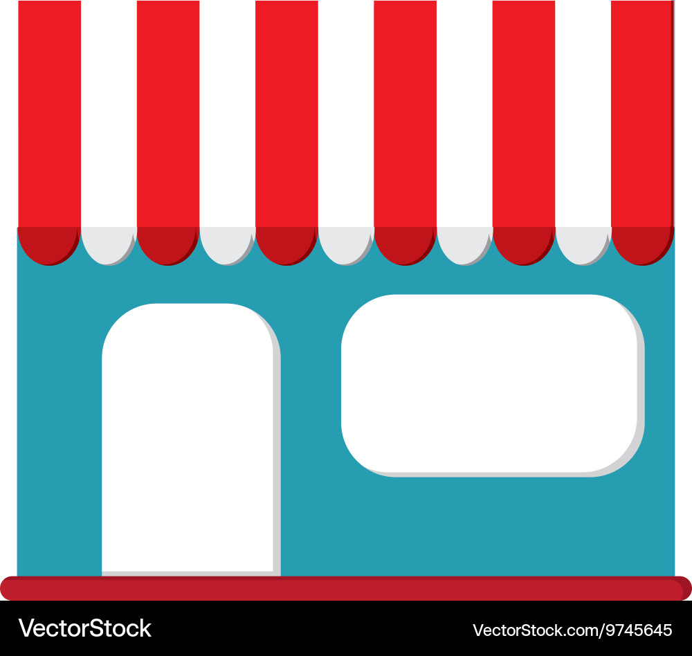 Shop shopping store flat icon Royalty Free Vector Image