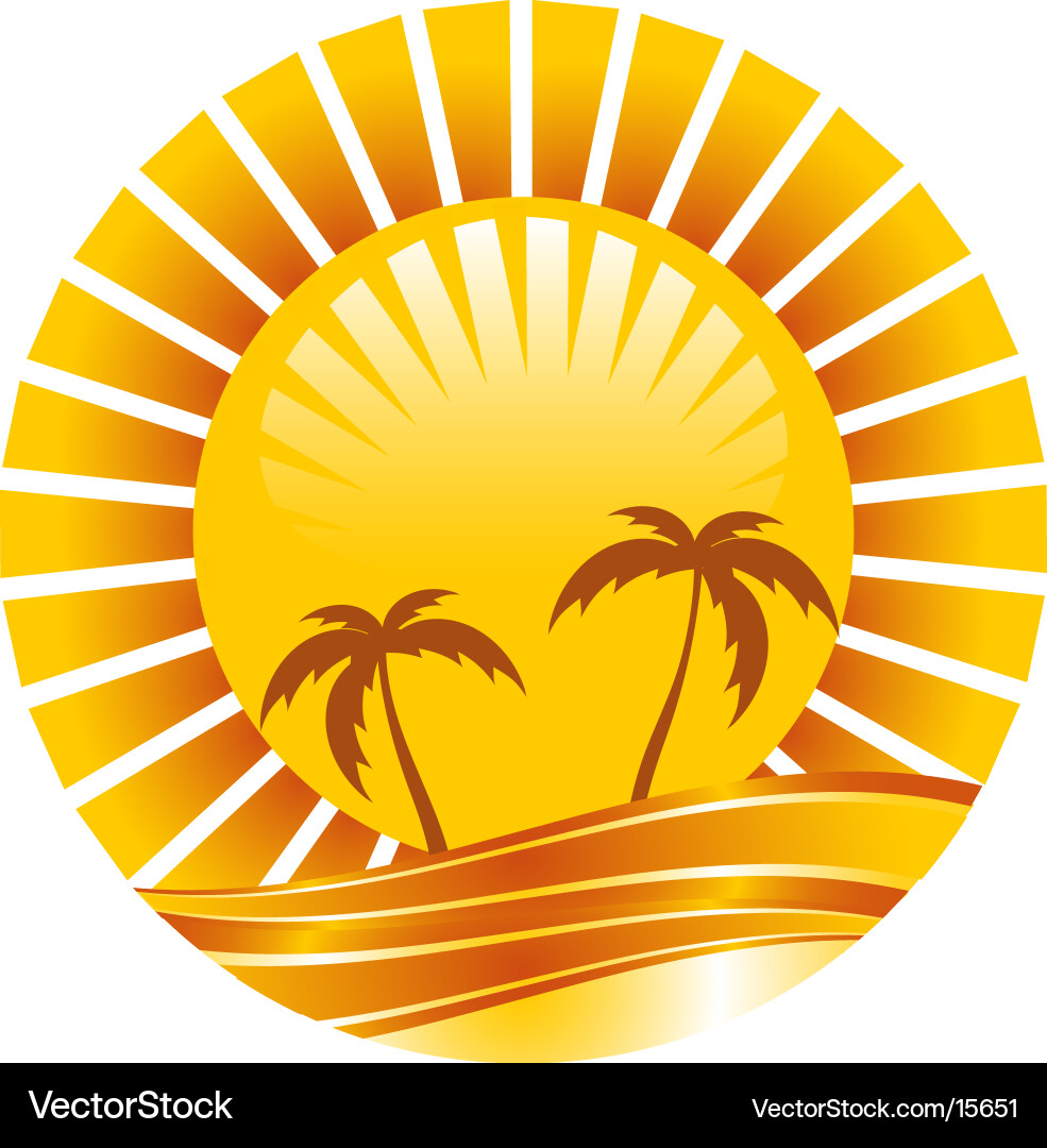 Gold sun Royalty Free Vector Image - VectorStock