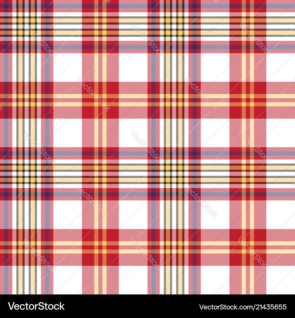 White red check seamless fabric texture Royalty Free Vector