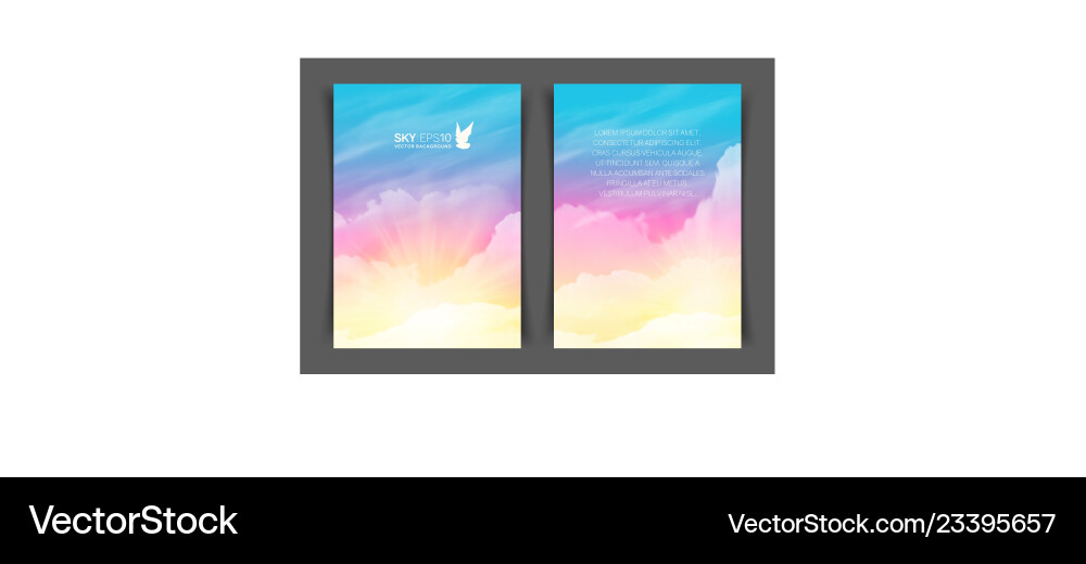 Two-sided vertical flyer a4 format Royalty Free Vector Image