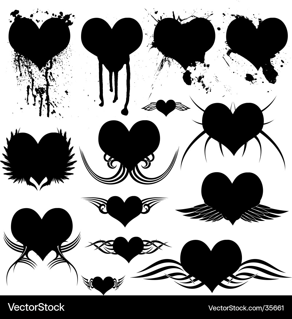 Heart gothic Royalty Free Vector Image - VectorStock